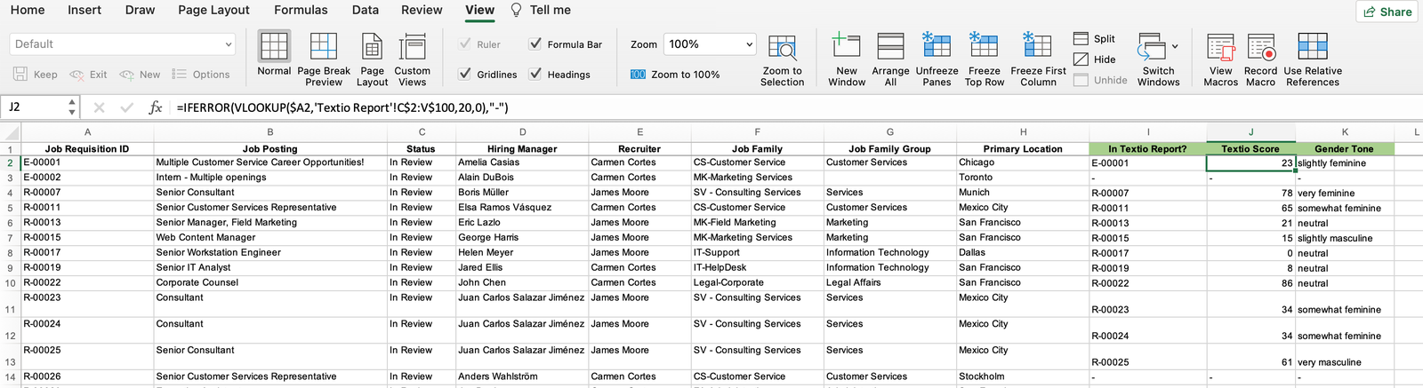 Using Workday ReqID in Textio Document Activity report - Textio Support ...