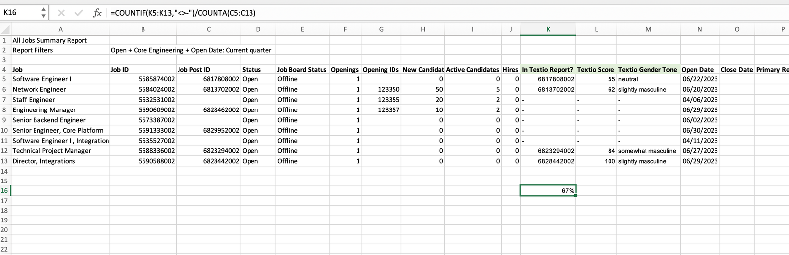 Using Greenhouse ReqID in Textio Document Activity report - Textio ...