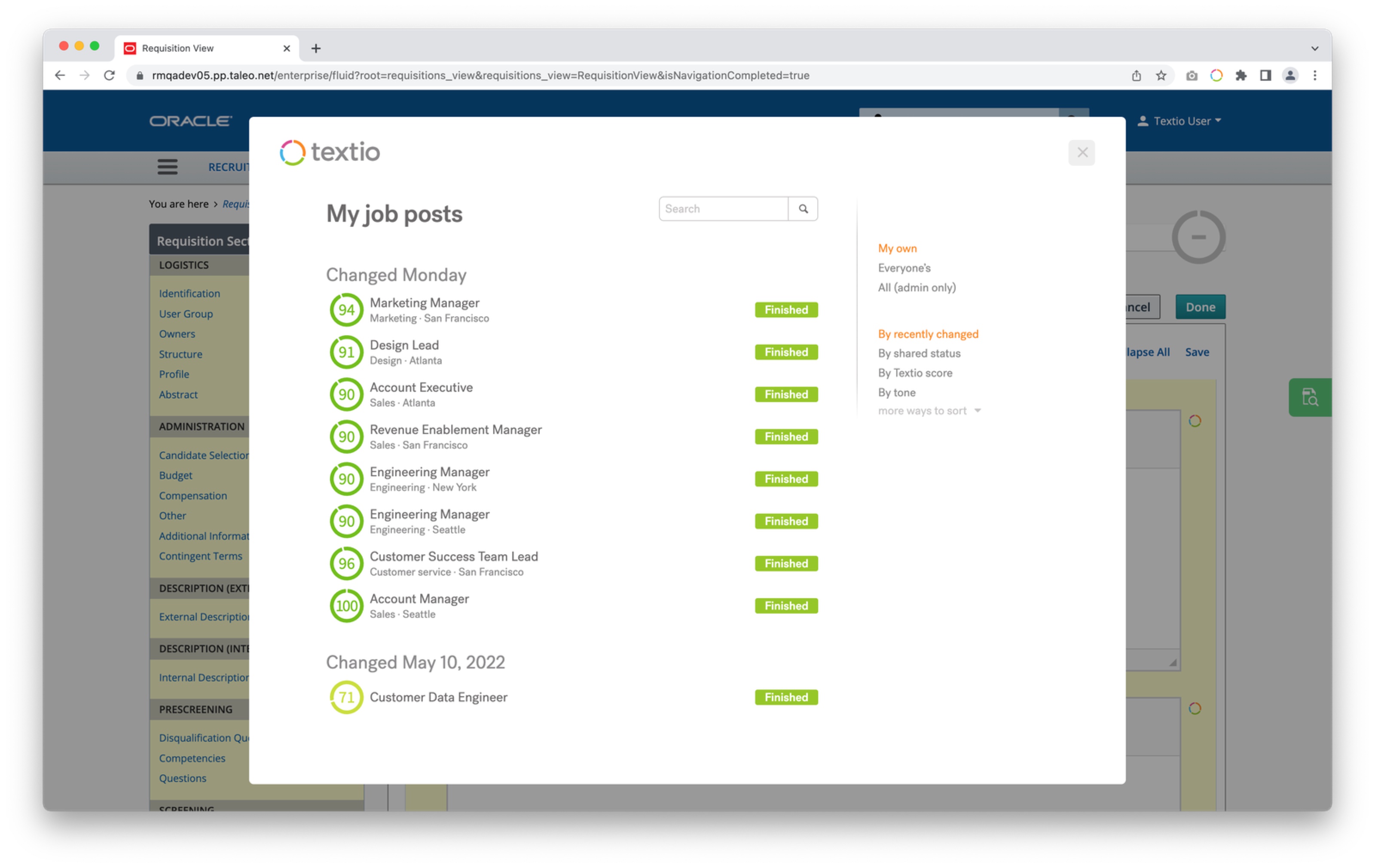 Integrating into Taleo - Textio Support Center