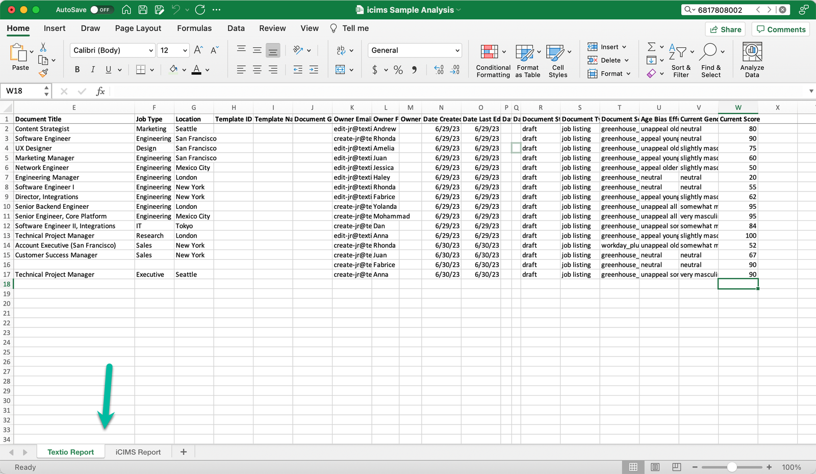 Using iCIMS ReqID in Textio Document Activity report - Textio Support ...